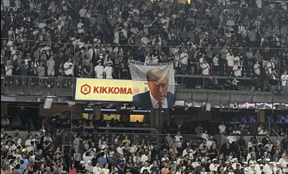 MASSIVE Trump Mugshot Unveiled At Yankee Stadium, Liberals Lose It