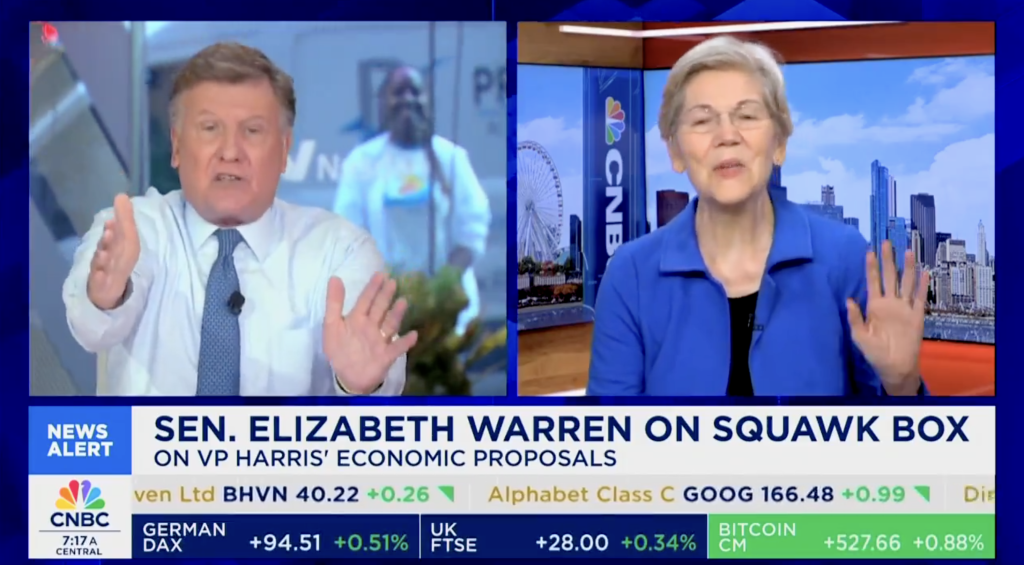 WATCH: CNBC's Joe Kernen SCHOOLS Elizabeth Warren On Communist Price ...