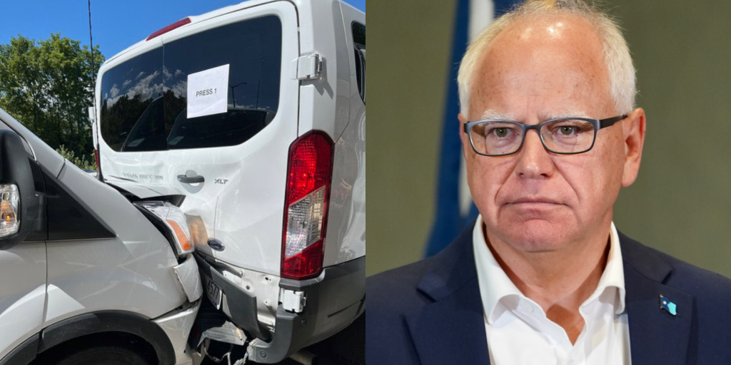 JUST IN: Motorcade Accompanying Tim Walz Involved In Crash, Injuries ...