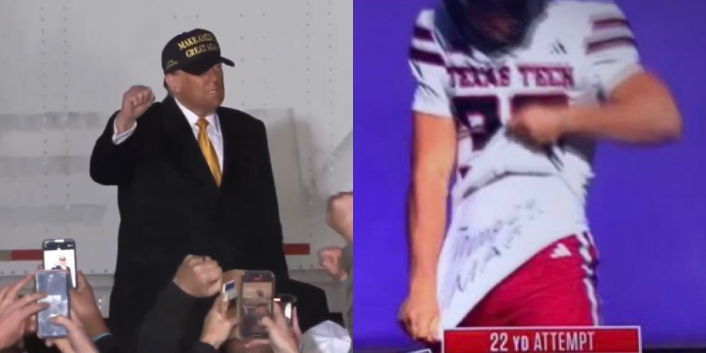 Texas Tech Kicker Displays Pro-Trump Message After Scoring On Trick Play
