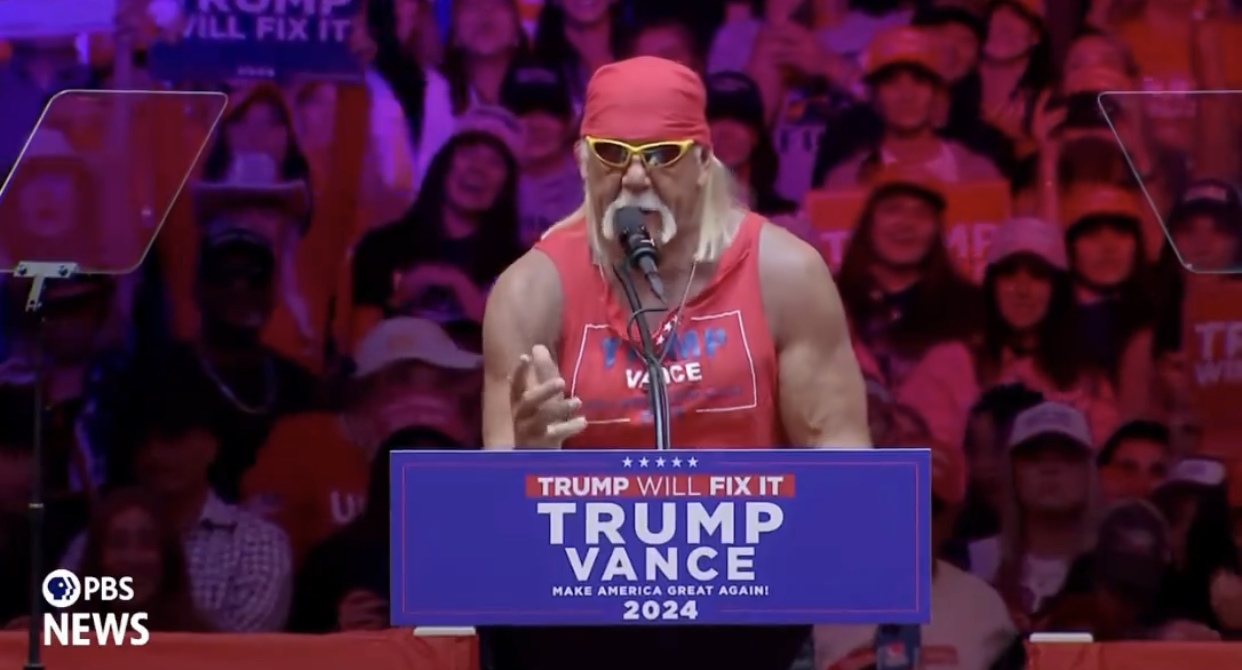 Crowd Erupts When Hulk Hogan Makes Surprise Appearance At Trump's MSG Rally