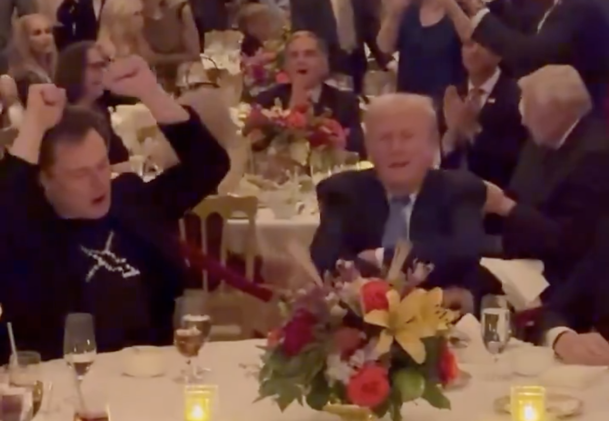 WATCH: Trump, Elon Dance To 'YMCA' At Mar-A-Lago Thanksgiving