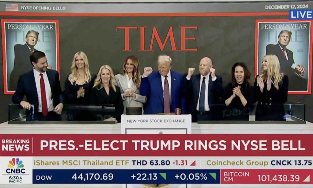 WATCH: Trump Rings Opening Bell At NYSE, 'USA' Chant Breaks Out