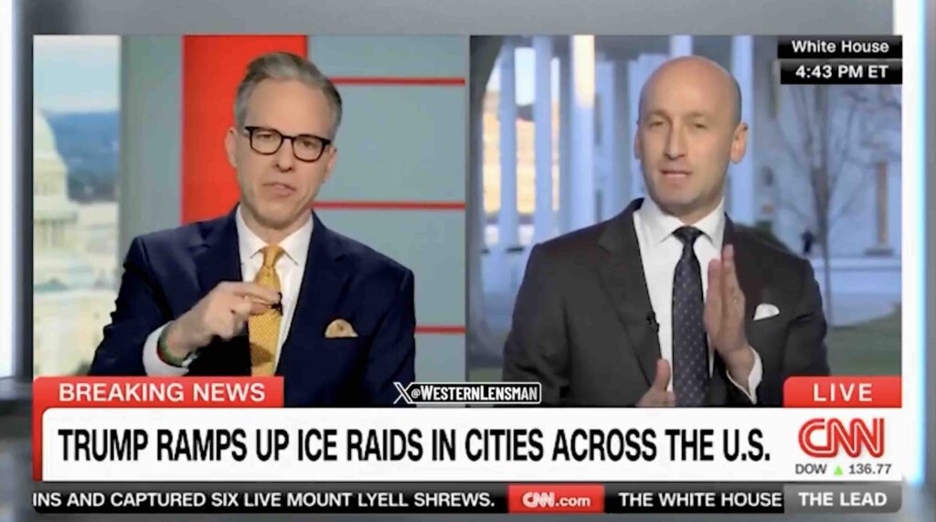 WATCH: Stephen Miller Schools Jake Tapper On Illegal Immigration, Slaps ...