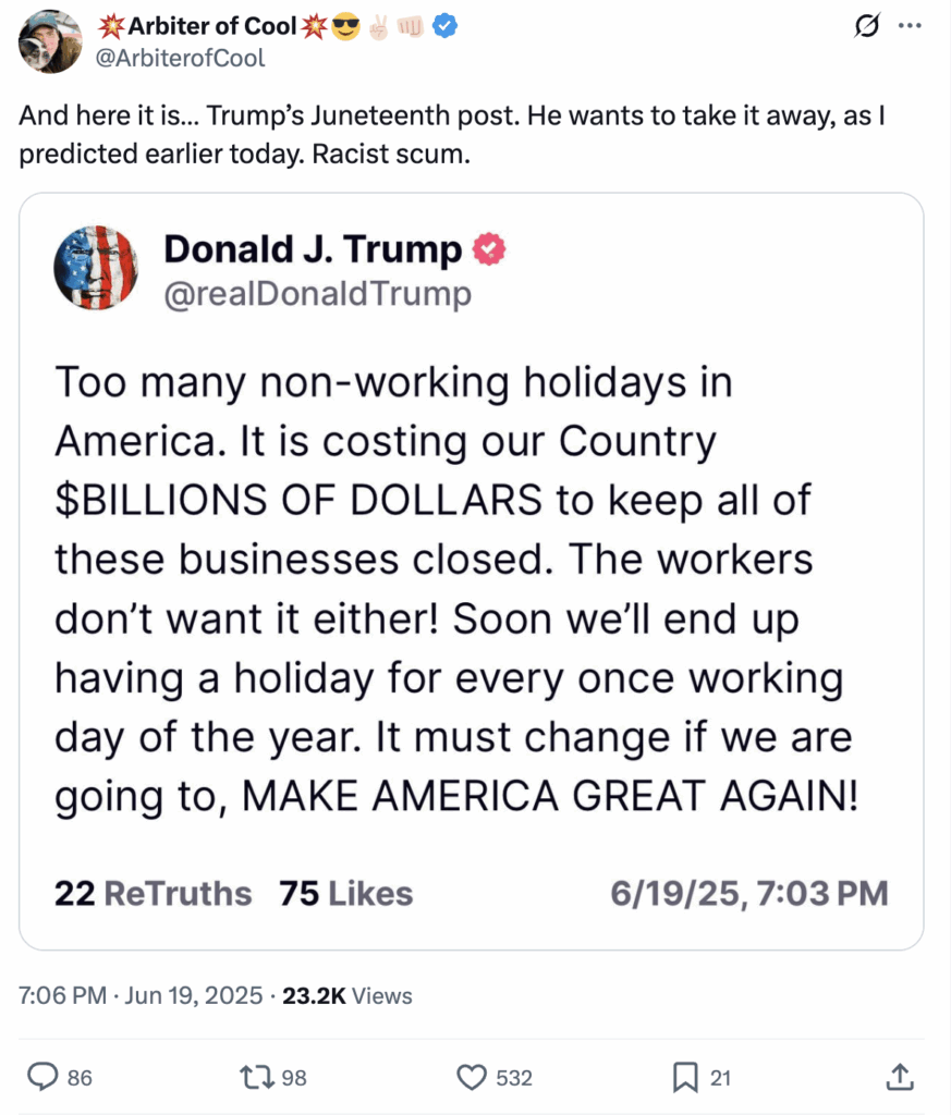 Trump Makes Jimmy Kimmel Melt Down With 'Juneteenth' Comments