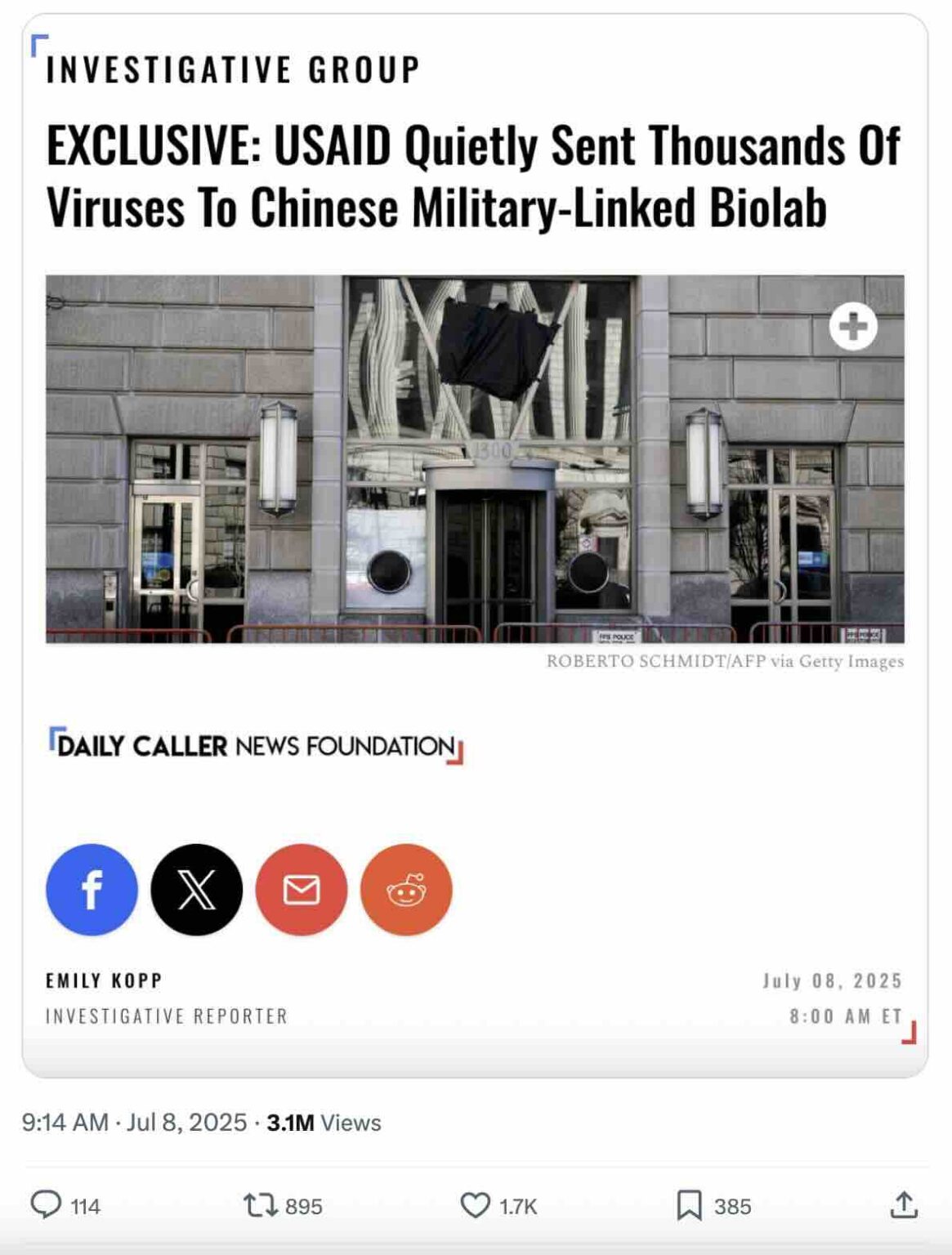 NEW: USAID Caught Sending 'Thousands' Of Viruses To Wuhan Lab