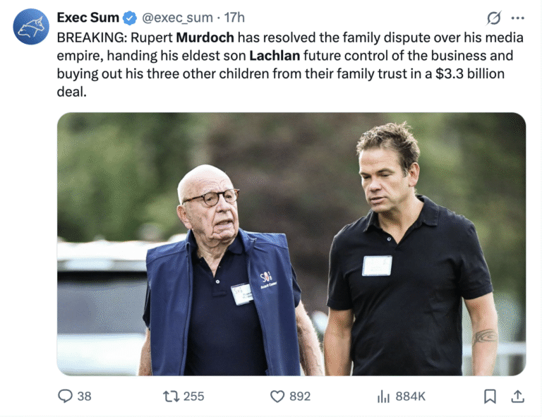 Fox News' Fate Revealed As Liberal Murdoch Children Fight For Control